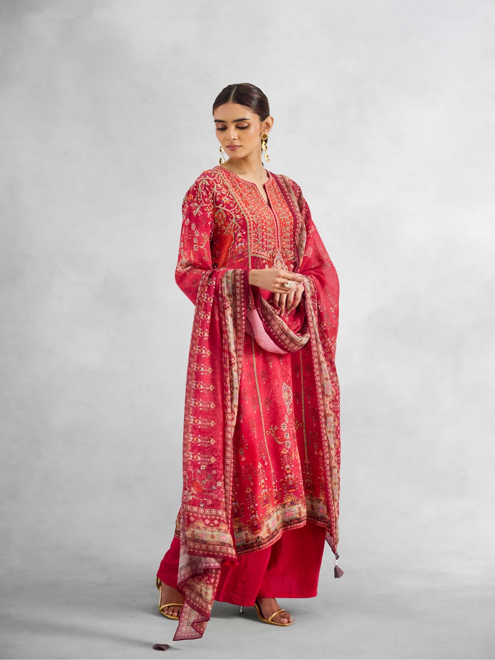 Cherry Red Suit Set - Frontier Raas