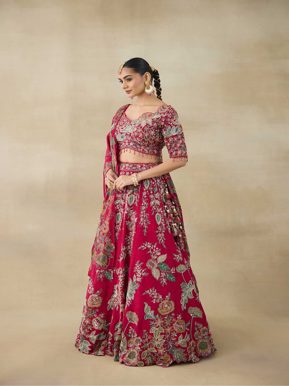 Rustic Red Lehenga Set - Frontier Raas