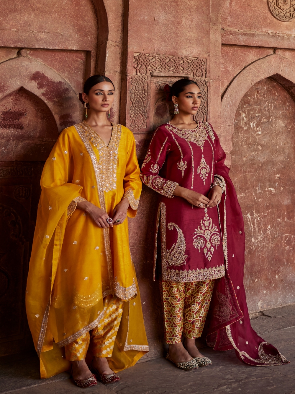 Deep Crimson Suit Set - Frontier Raas