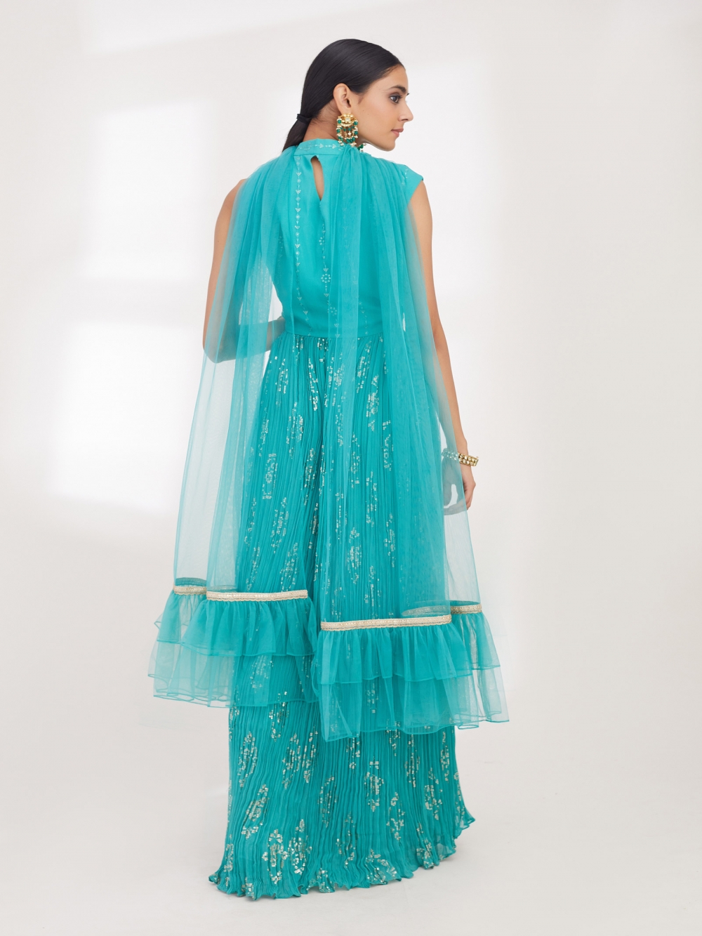 Buy Teal Blue Garara Set For Women Online