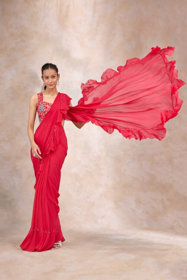 Drape Saree | Buy Desigenr Drape Sarees for Wedding