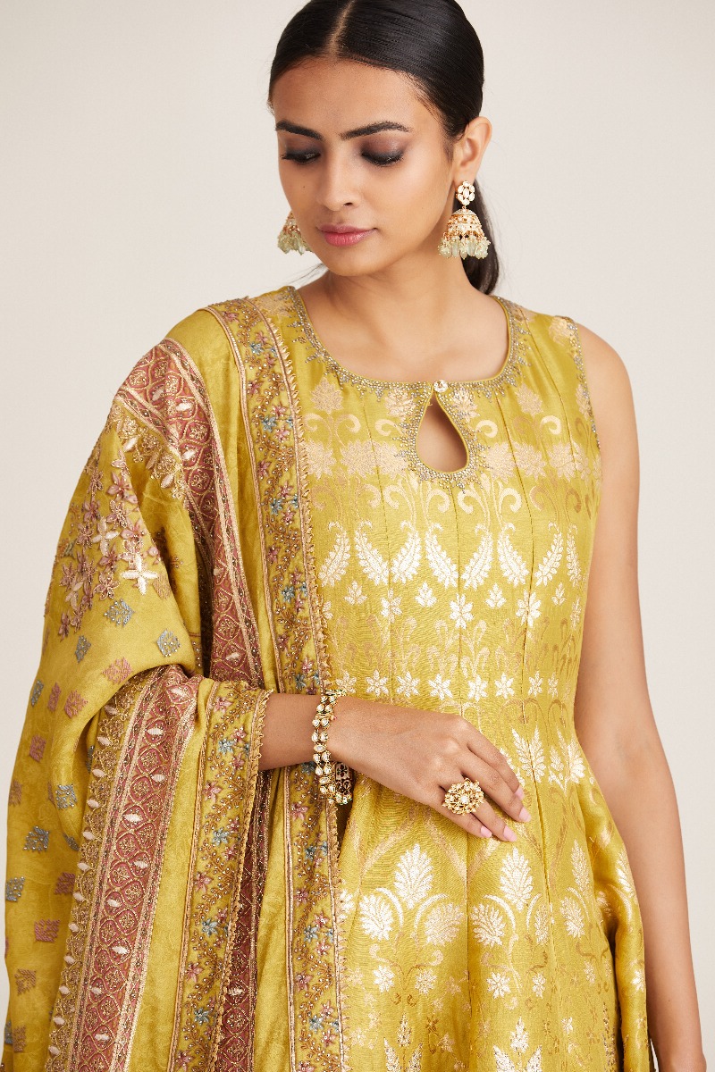Buy Yellow Kurta Gharara Set For Women Online