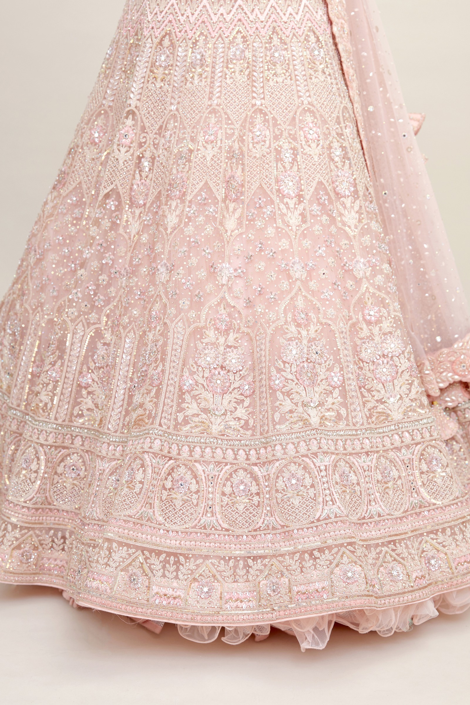 Buy Sublime Pink Net Lehenga For Women Online - Frontierraas