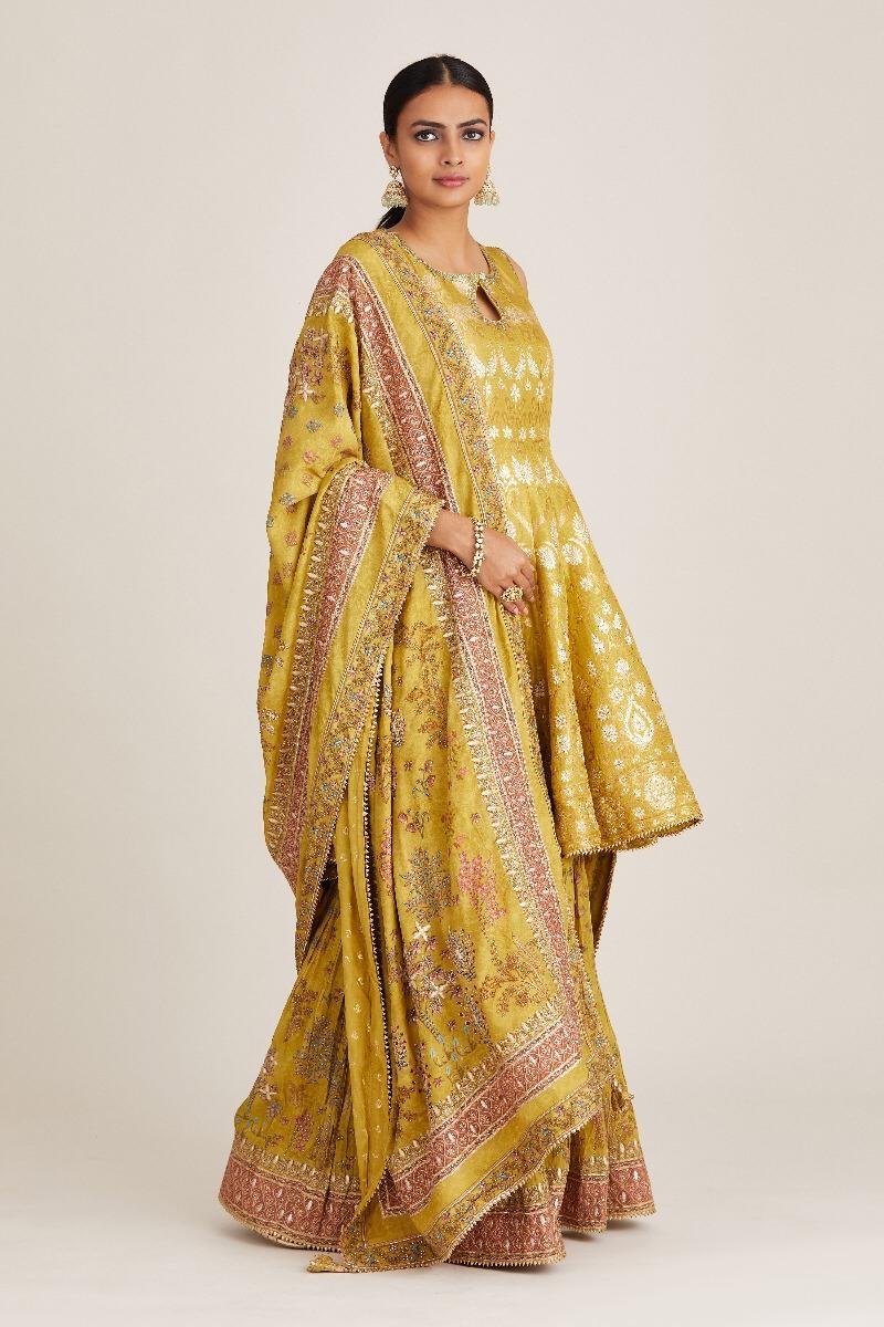 Buy Yellow Kurta Gharara Set For Women Online