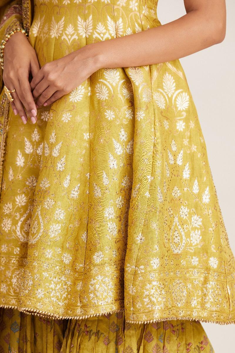 Buy Yellow Kurta Gharara Set For Women Online