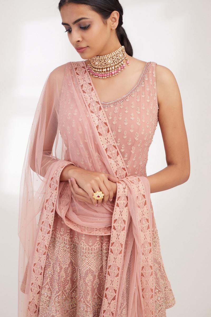 Buy Rose Pink Sharara Set For Women Online