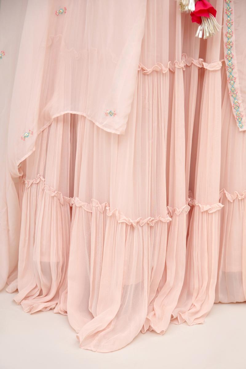Buy Pretty Peach Cape Suit For Women Online - Frontierraas