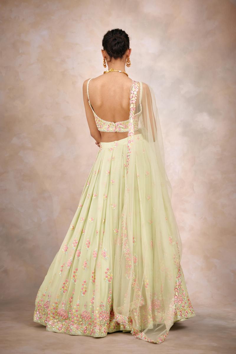Zesty Lime Georgette Lehenga