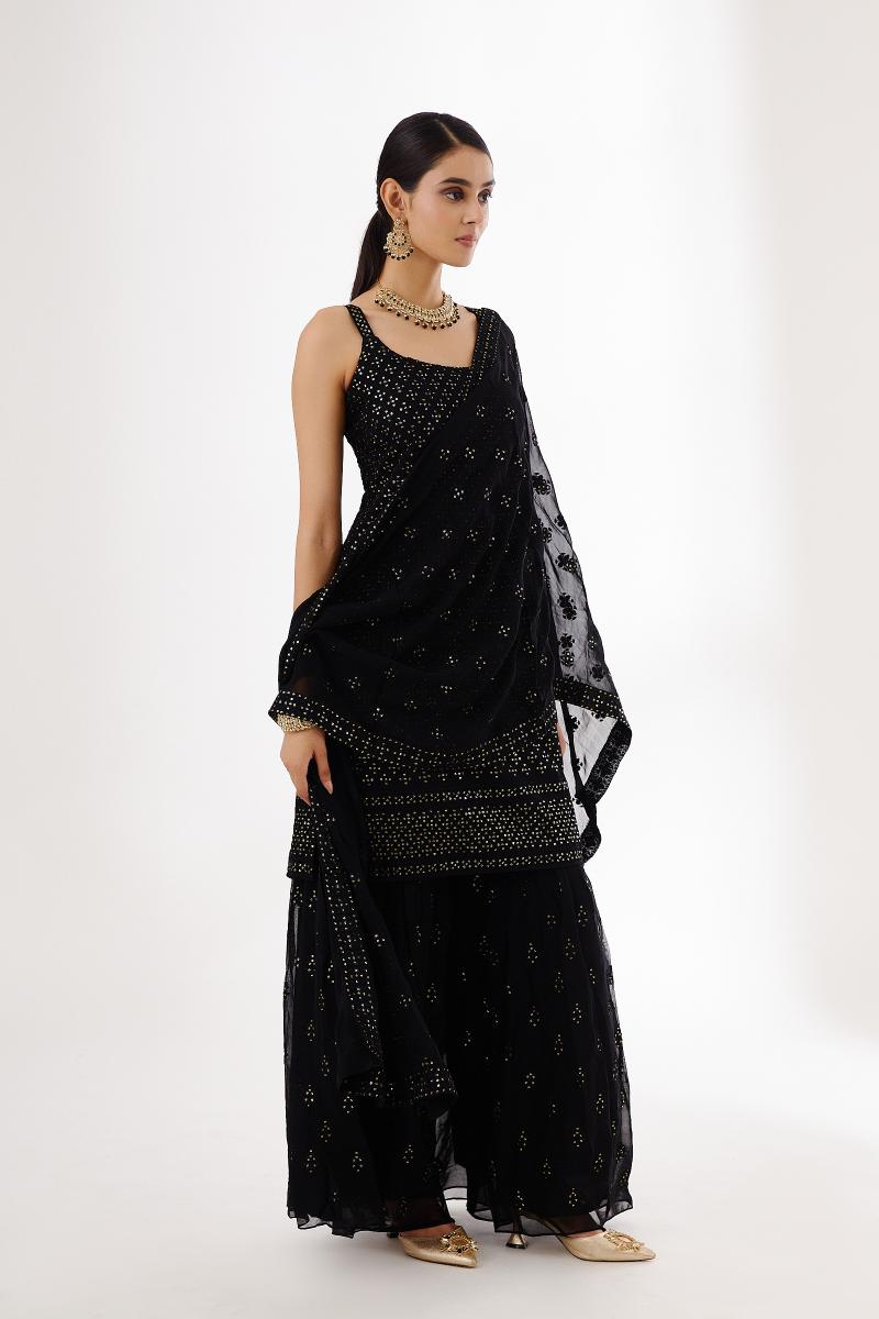 Colossal,Black,Sharara,Suit-,Frontier,Raas