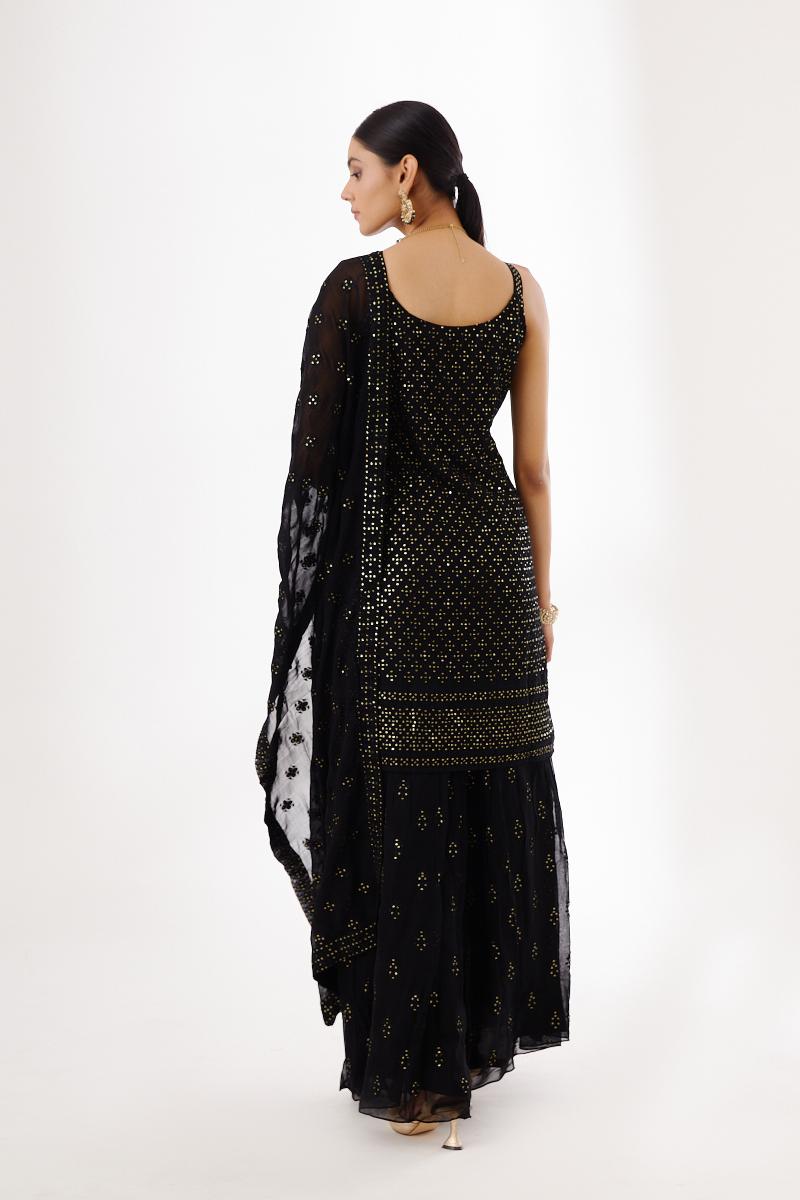 Colossal,Black,Sharara,Suit-,Frontier,Raas