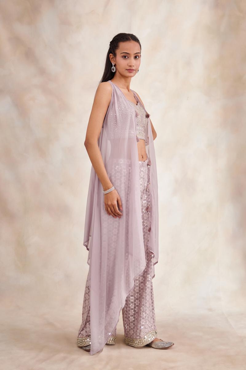 Orchid Ice Palazzo Cape Set Frontier Raas